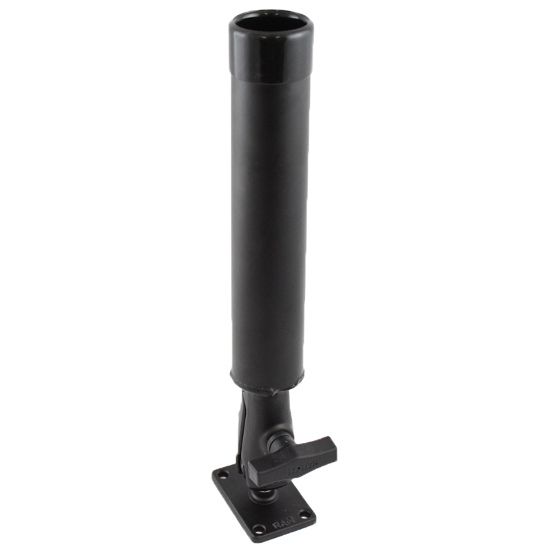 RAM-119-23U RAM Mount Tube Fishing Holder with Rectangular Flat Surface ...