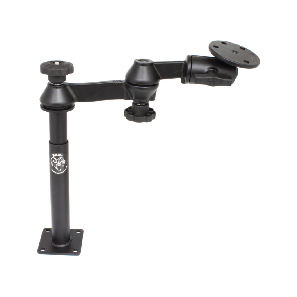 RAM® Tele-Pole™ with 8" & 9" Poles, Swing Arms & Large Round Plate ...